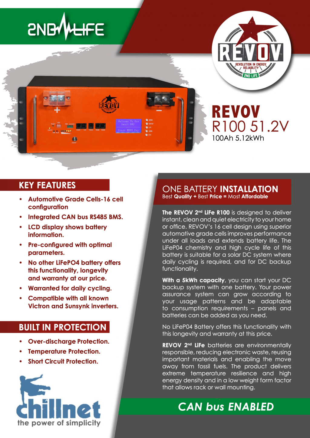 Best - REVOV 2nd LiFe R100 5.12kWh Battery - October 25, 2022