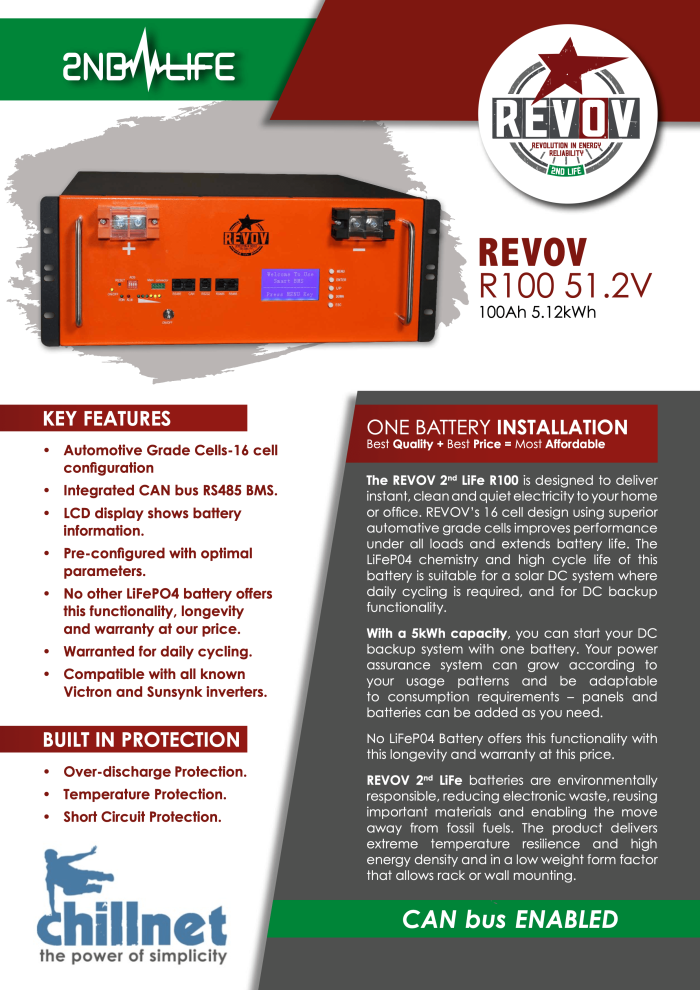 Best - REVOV 2nd LiFe R100 5.12kWh Battery - October 25, 2022